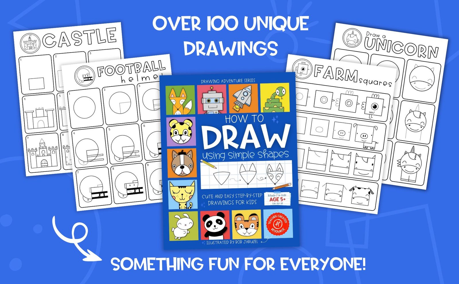 Drawing Adventure Series | How to Draw With Simple Shapes | 100 Step by ...